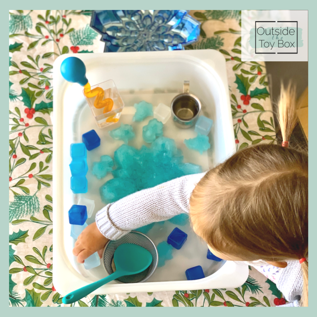 Toddler Fine Motor Play with Holiday Spirit - OutsideTheToyBox