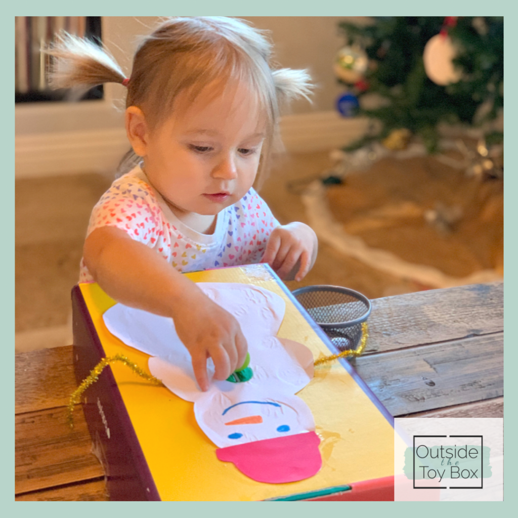 Toddler Fine Motor Play with Holiday Spirit - Outside the Toy Box