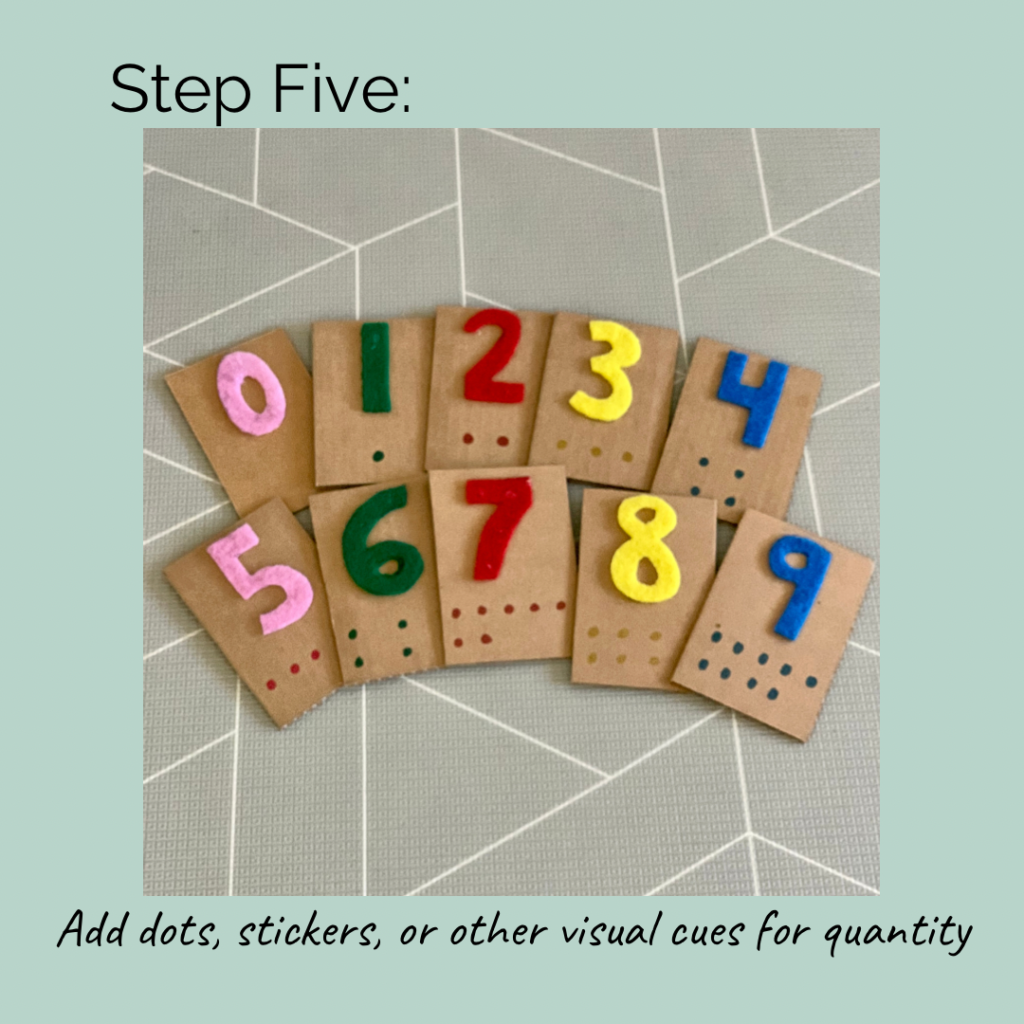 How to Make Montessori Tactile Numbers for $1 - Outside the Toy Box