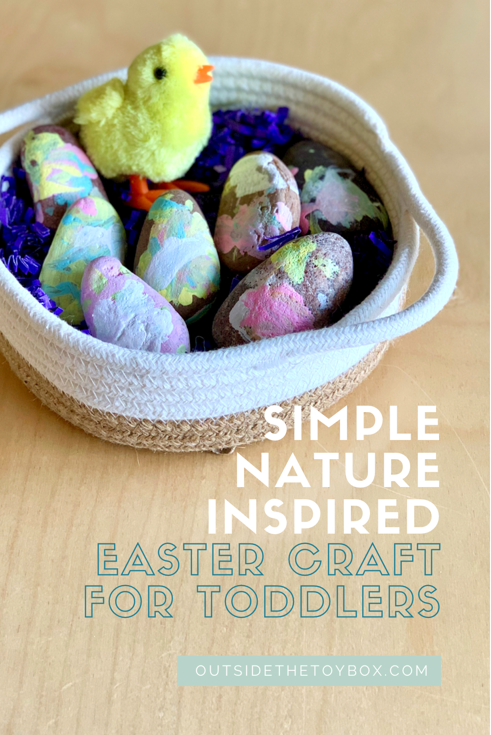 Simple Nature Inspired Easter Craft for Toddlers - OutsideTheToyBox