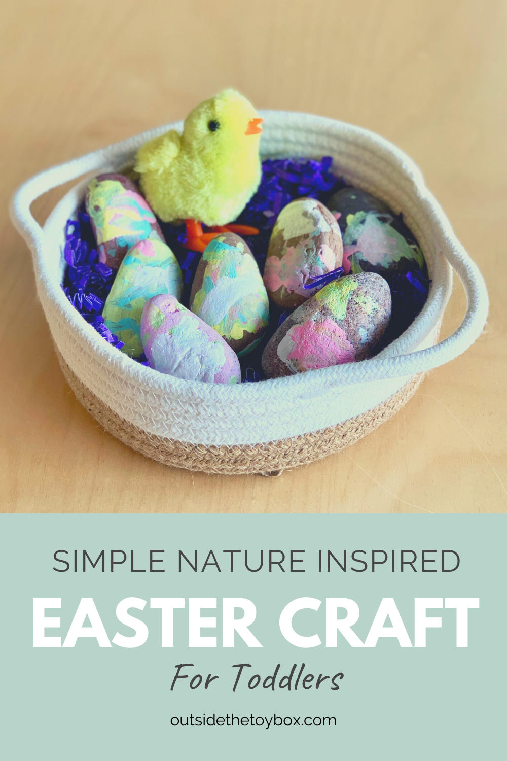Simple Nature Inspired Easter Craft for Toddlers - Outside the Toy Box