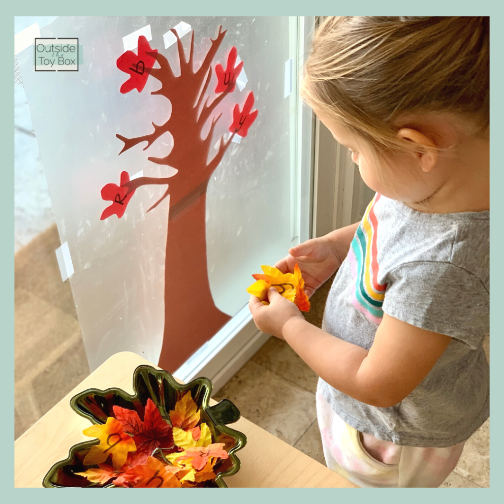 How to Teach Letter Recognition with an Autumn Theme - Outside the Toy Box
