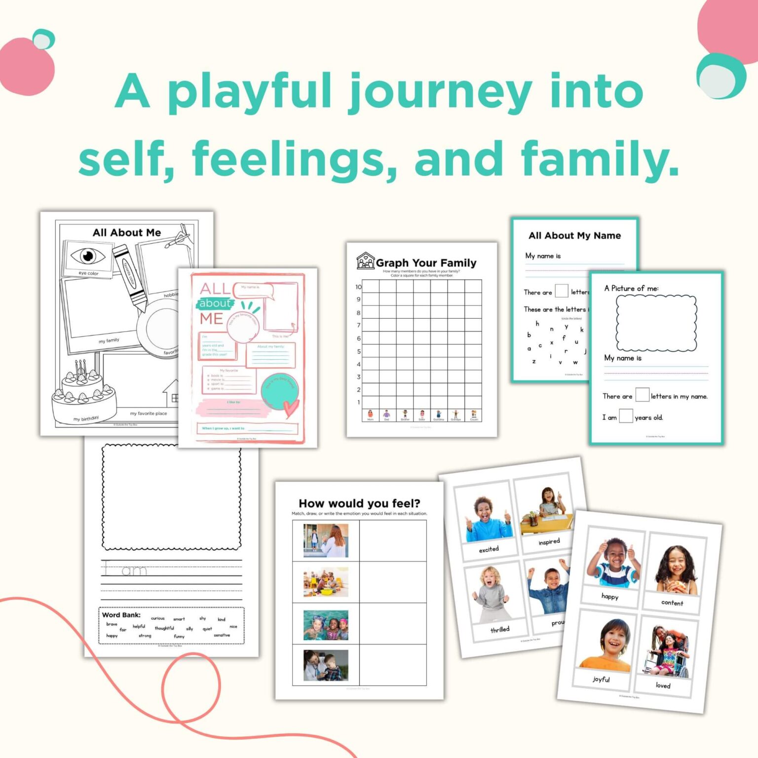 All About Me Play & Learn Pack - Outside the Toy Box